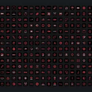 500 Red App Icon Covers for Ios Home Screen iPhone and iPad - Etsy