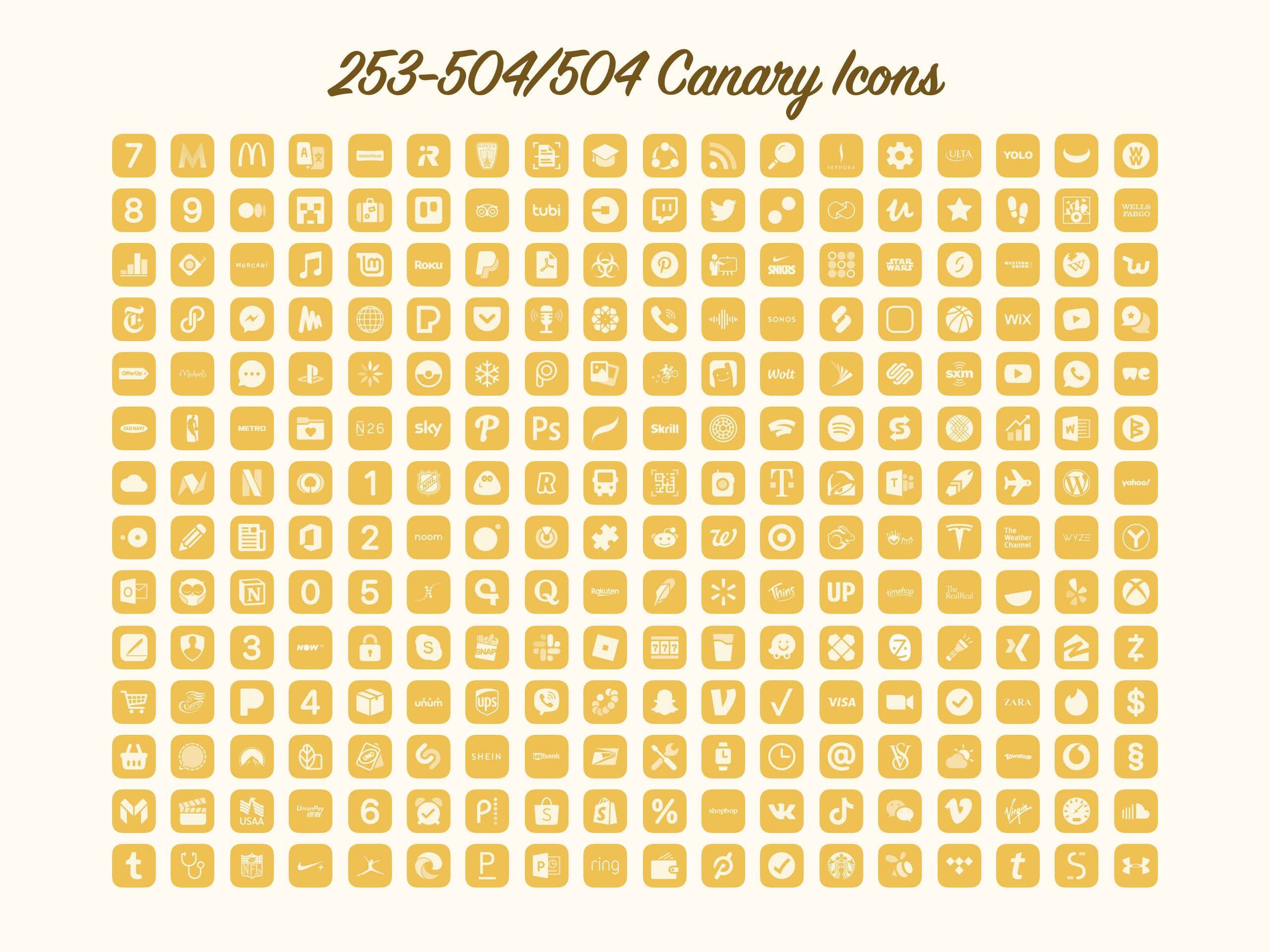 Ios Yellow App Icons Pack for Your Iphone 2 000 App Covers | Etsy