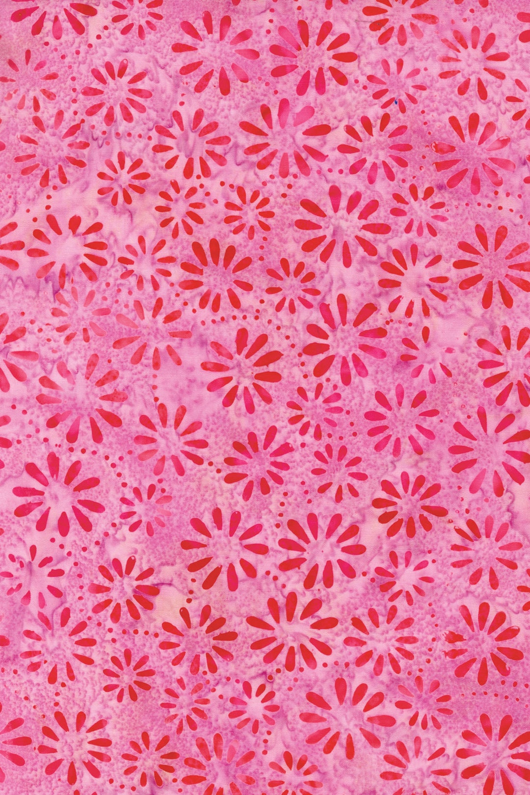 Bali Batiks Daisy Mauve/berry From Benartex Bali Pallettes Berries - Etsy