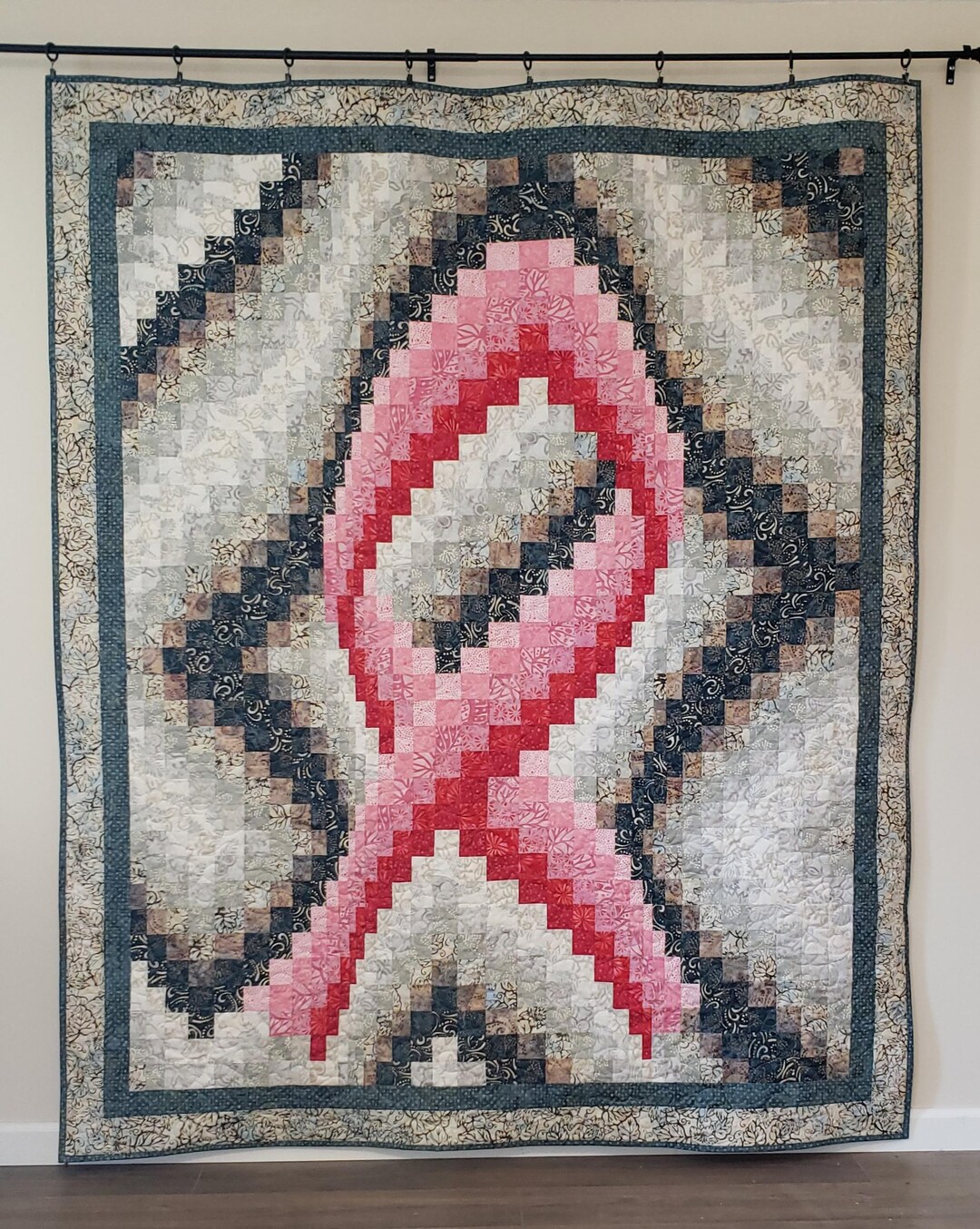 Breast Cancer Ribbon Quilt Kit - Etsy