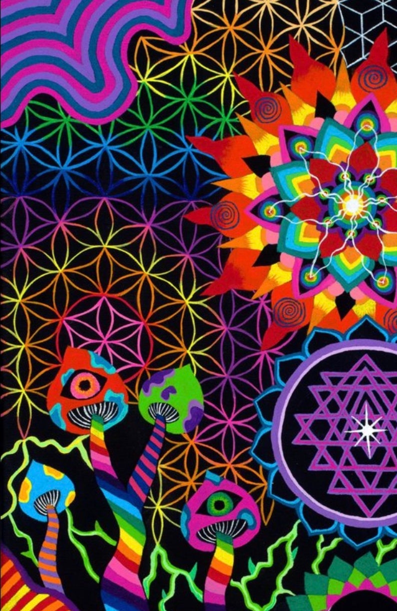Trippy Psychedelic Painting - Etsy