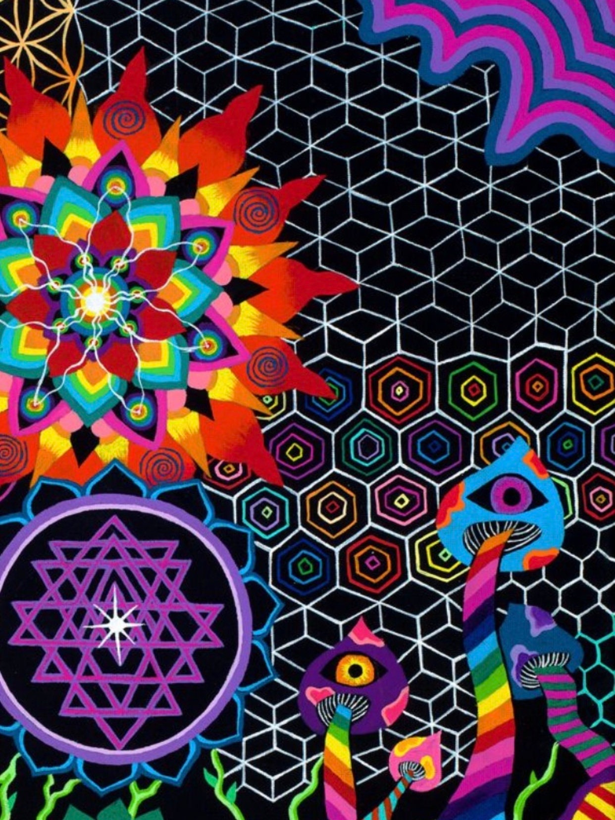 Trippy Psychedelic Painting - Etsy