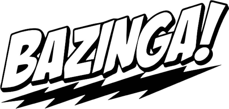 BAZINGA! Silhouettes Digital Download, SVG, PNG, Cricut, Silhouette Cut ...