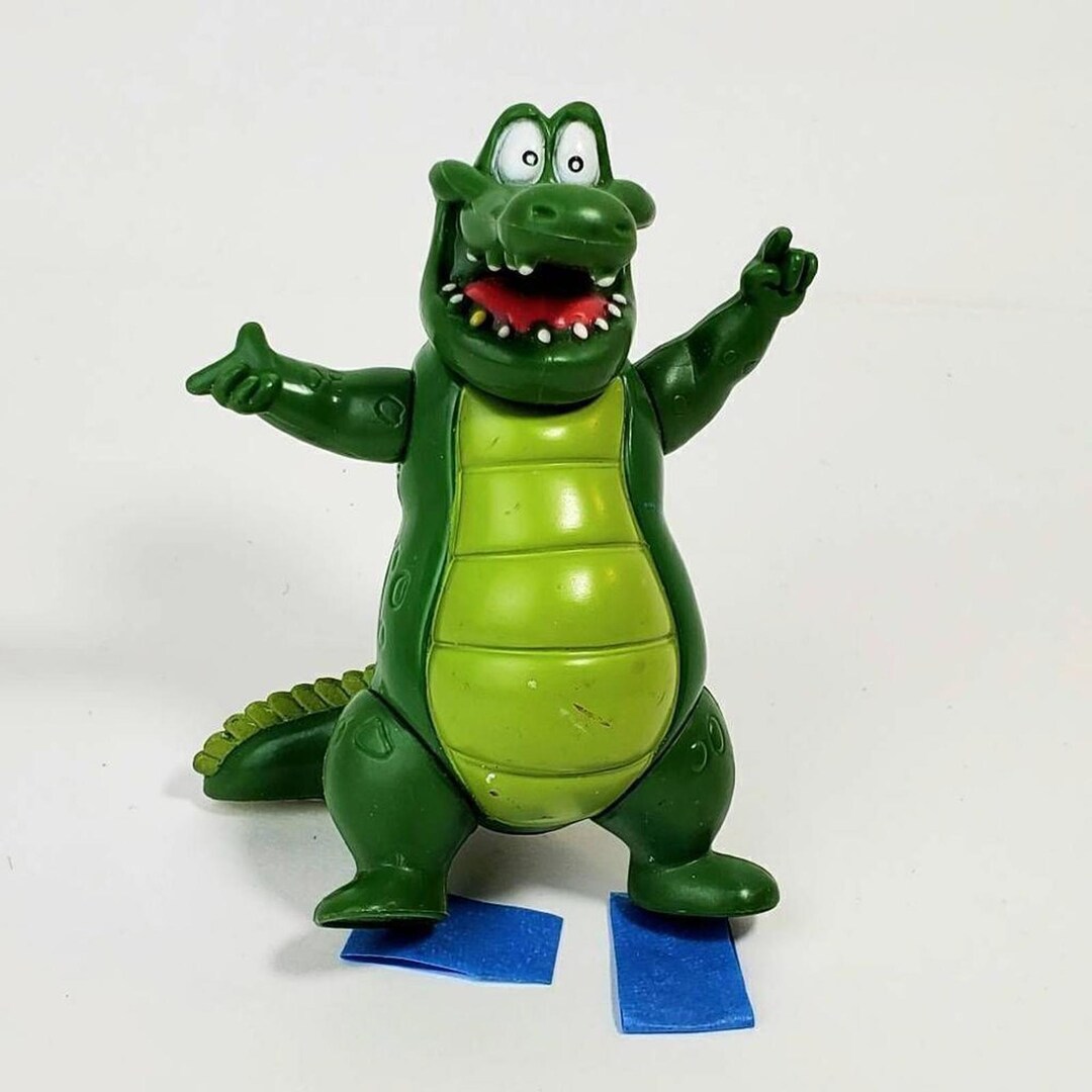 Plastic vintage Crocodile Toy Mini Figure, Peter pan - Etsy