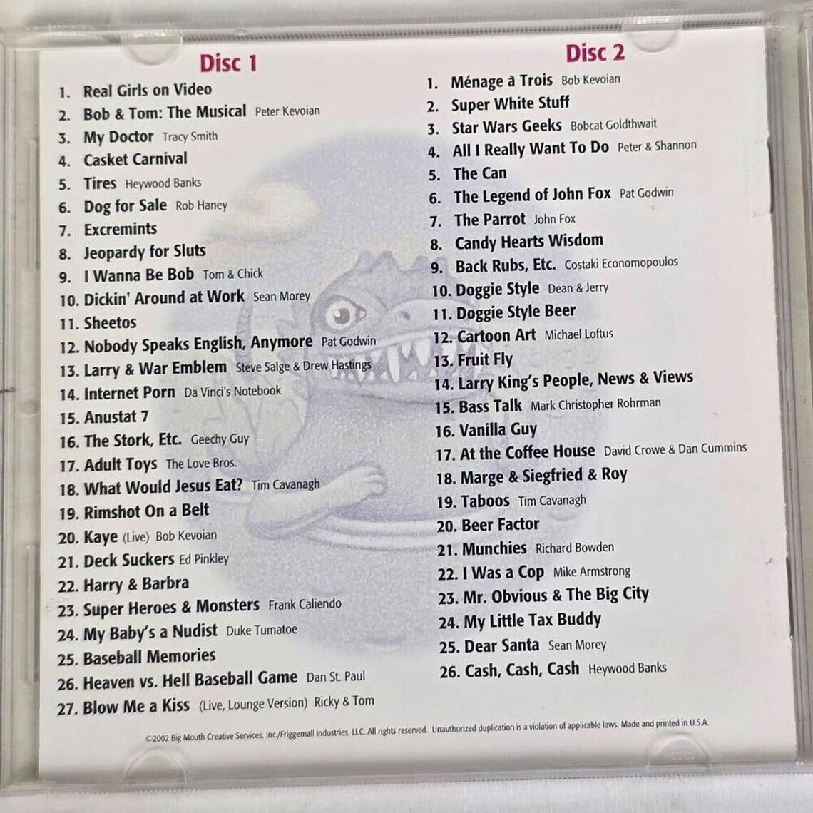 Bob & Tom Gone Wild Comedy 2-CD Album - Etsy