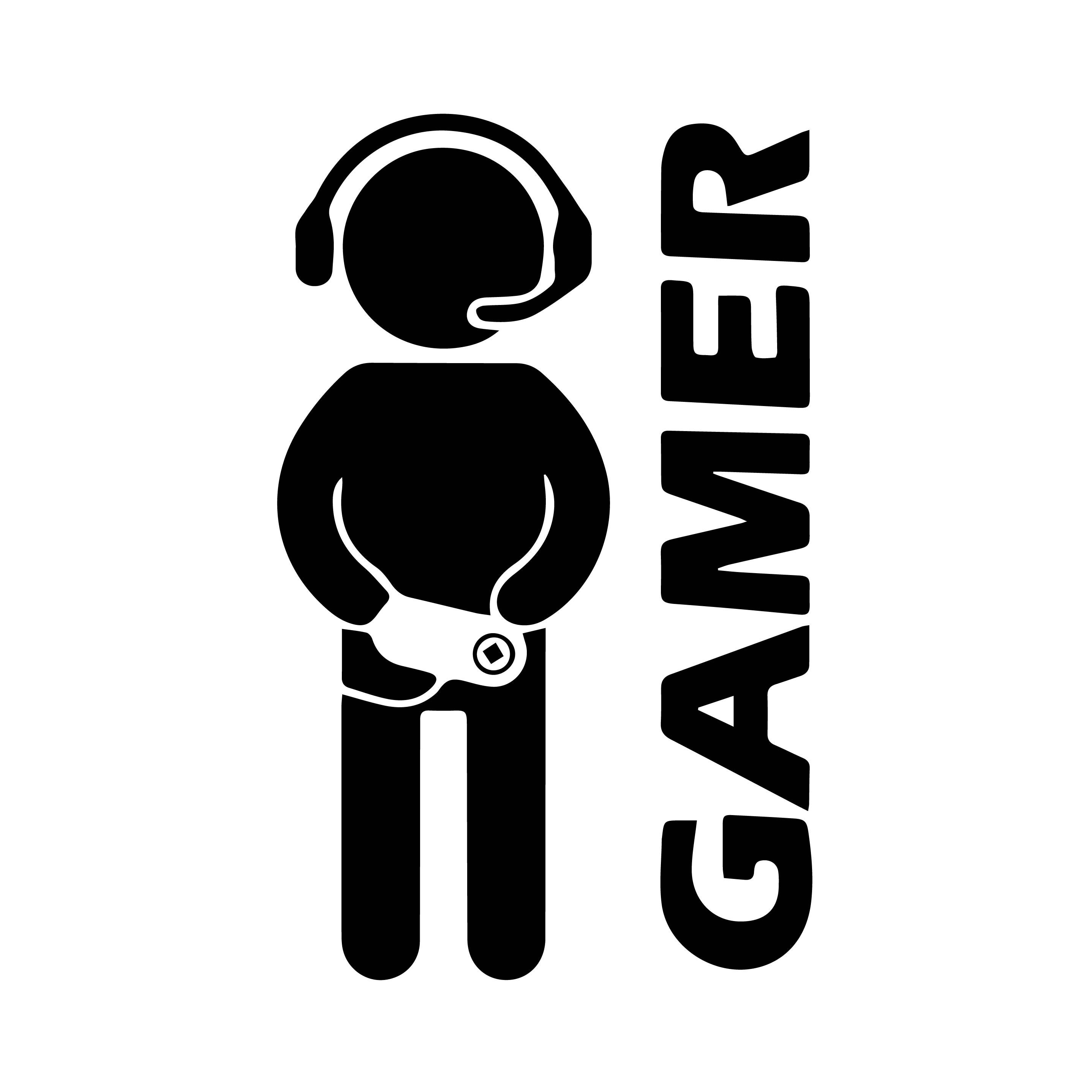 Gamer Silhouettes Digital Download, SVG, PNG, Cricut, Silhouette Cut ...