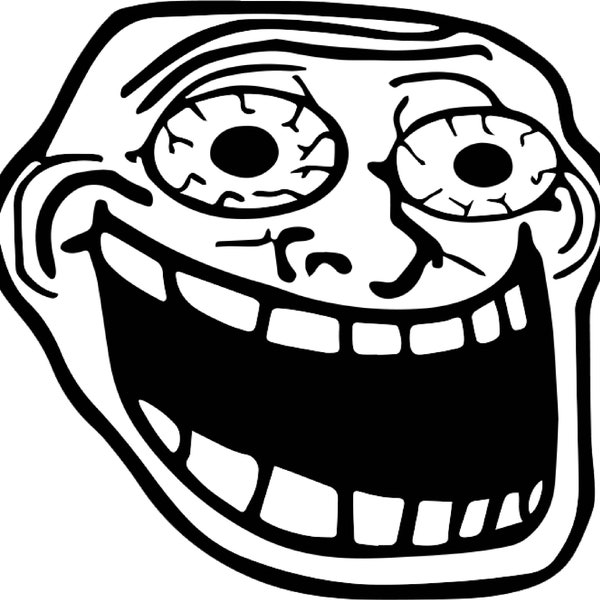 Troll Face Mask - Etsy