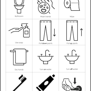 Bathroom Routine PEC Schedule Autism Resources Learning School Play ...