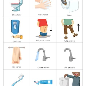 Bathroom Routine PEC Schedule Autism Resources Learning School Play ...
