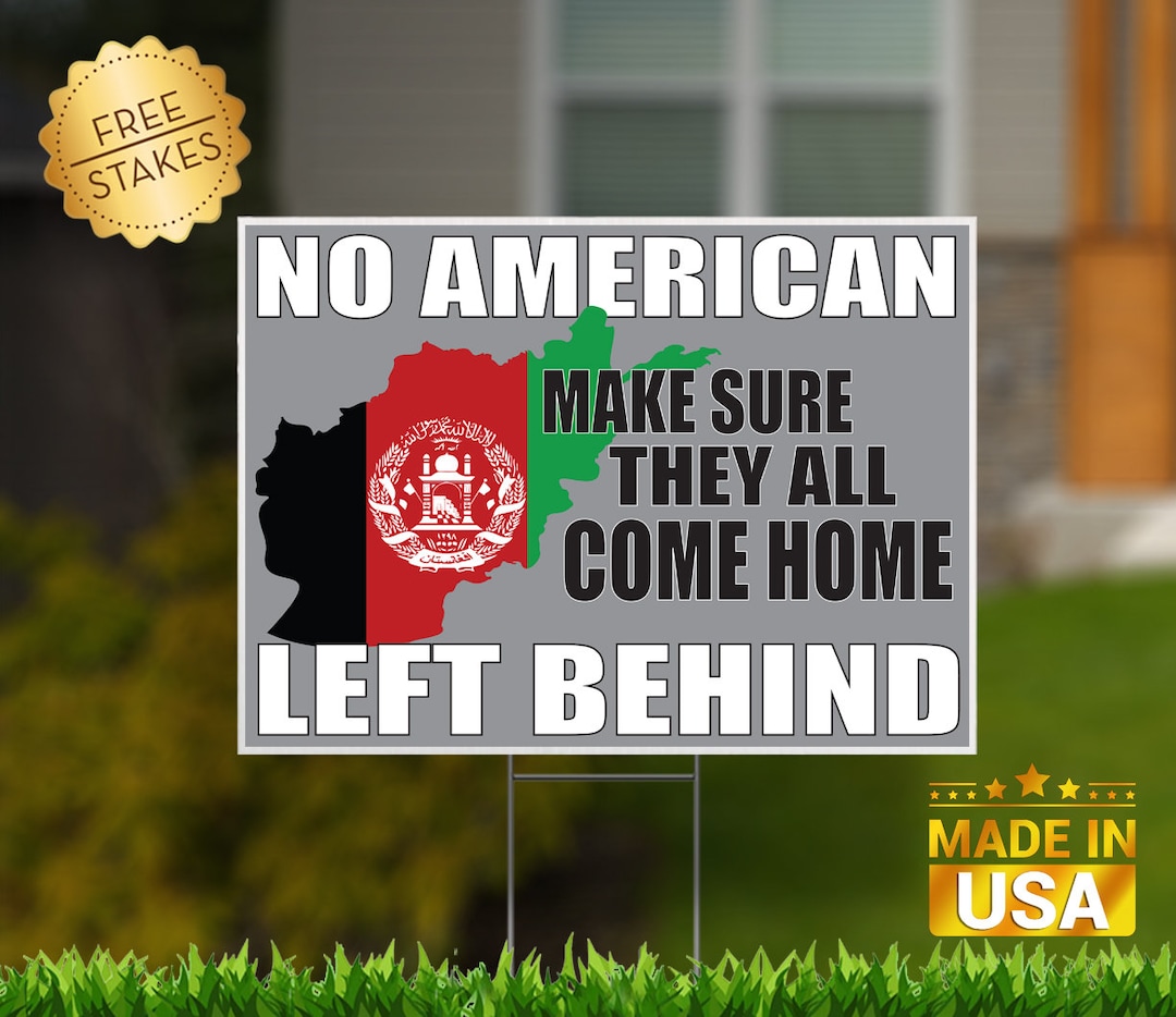 No American Left Behind - Yard Sign With Metal H-stake - Etsy