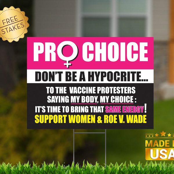 Pro Choice Sign - Etsy