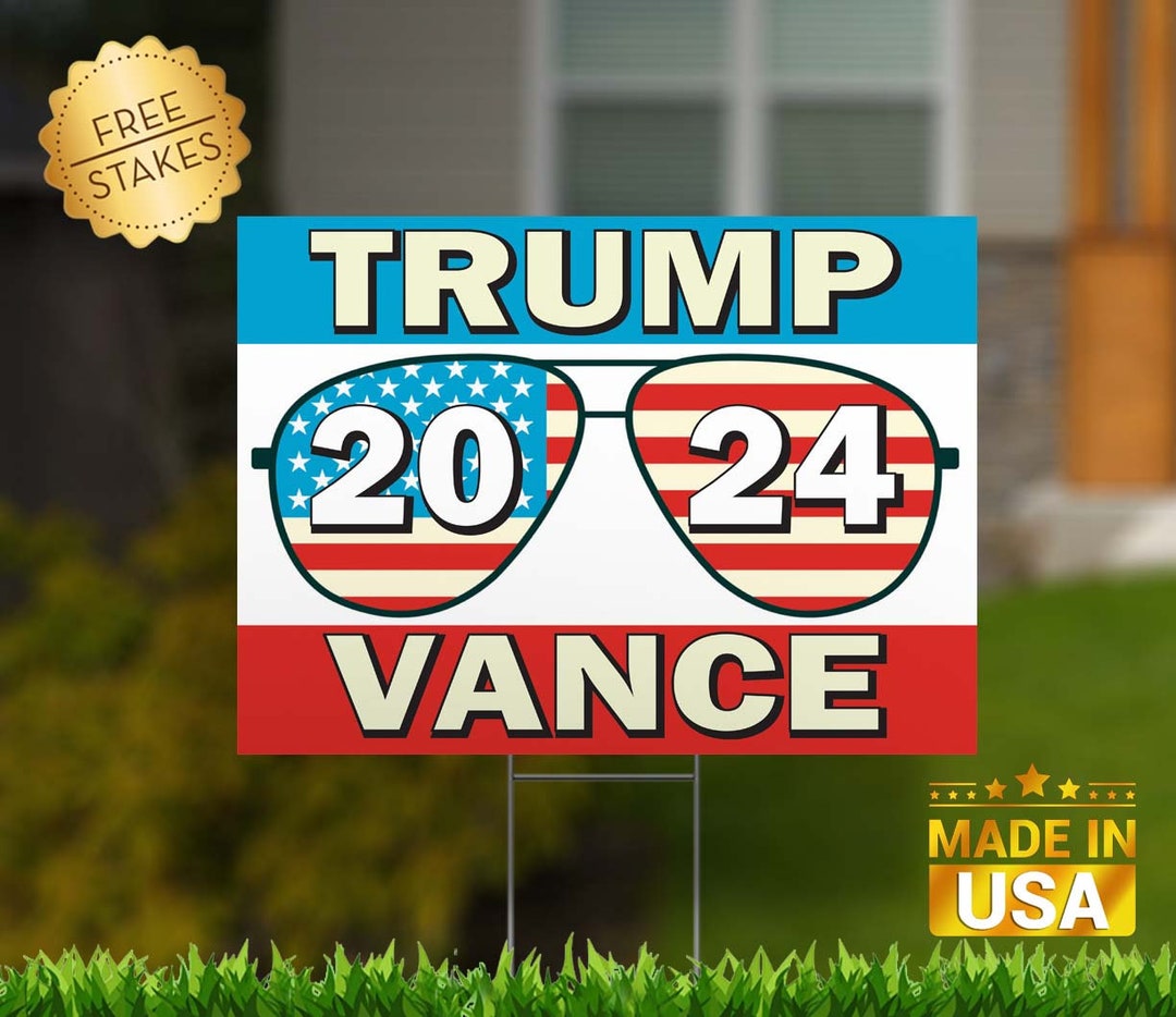 Trump Vance 2024 Bright Future Yard Sign Donald Trump 2024 JD Vance ...