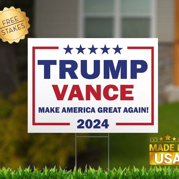 Trump and Vance Yard Signs - Etsy