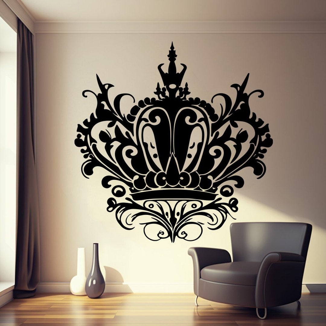 Crown Decor Vinyl Decals - Elegant and Versatile Stickers for Walls and ...