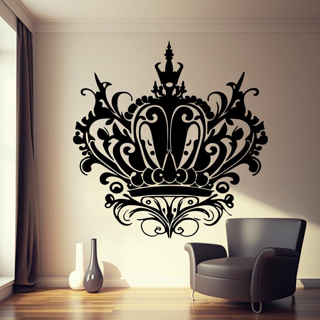 Crown Decor Vinyl Decals Elegant and Versatile Stickers for Walls and ...