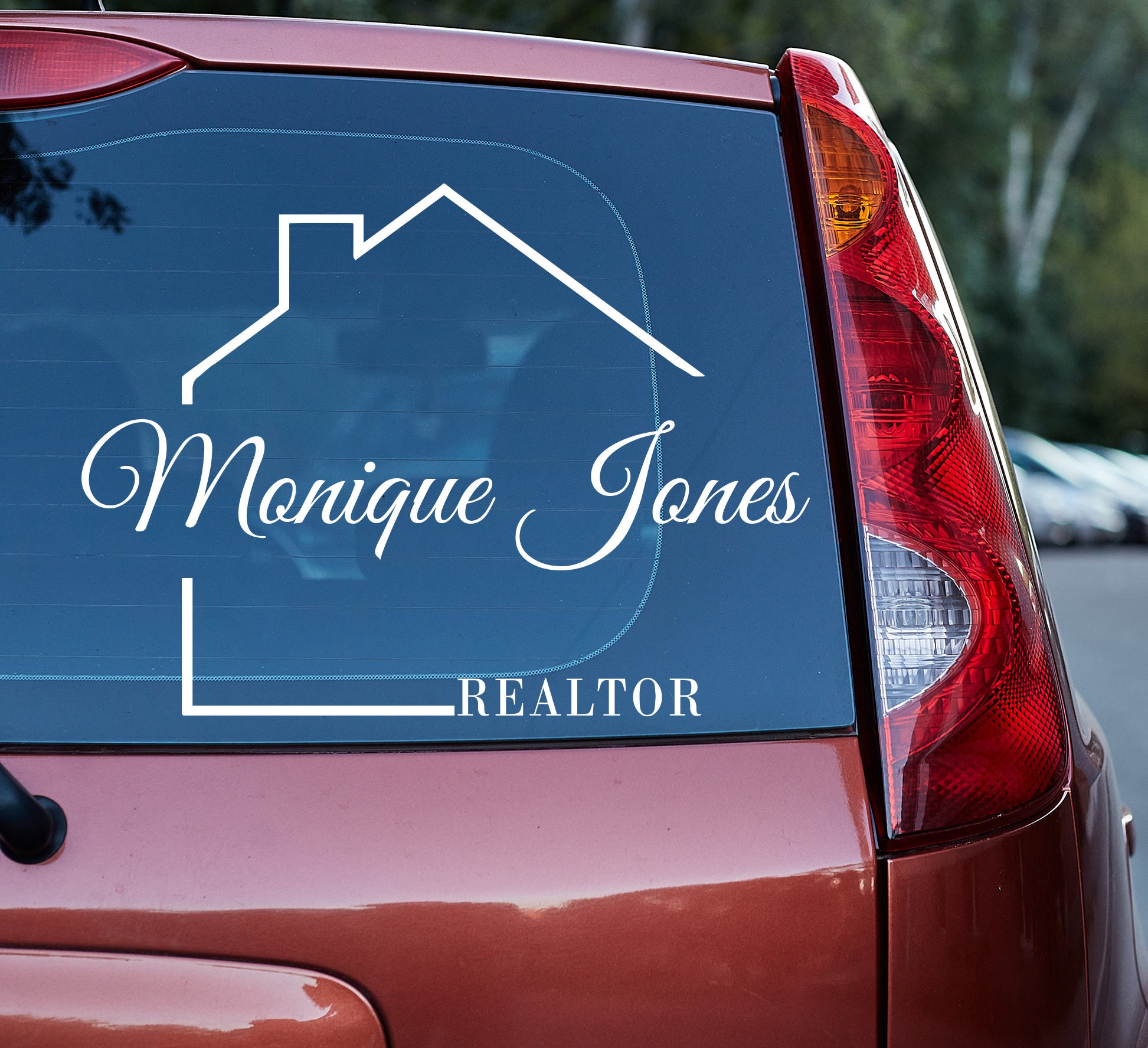 Personal Realtor Logo Decal for Car Window or Wall - Etsy