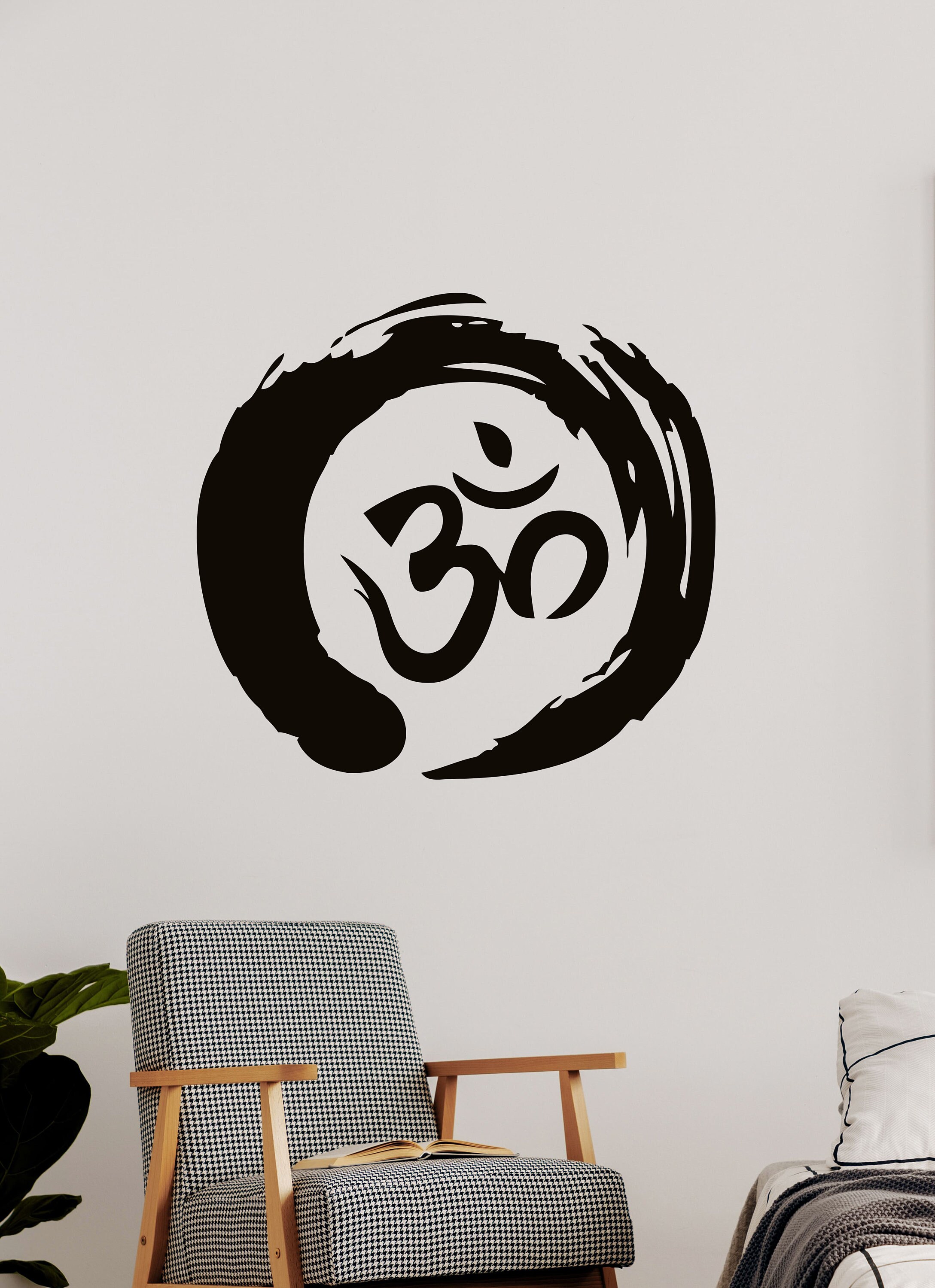 Ohm Symbol Vinyl Wall Decal Zen Circle Om Sign Enzo Quote | Etsy