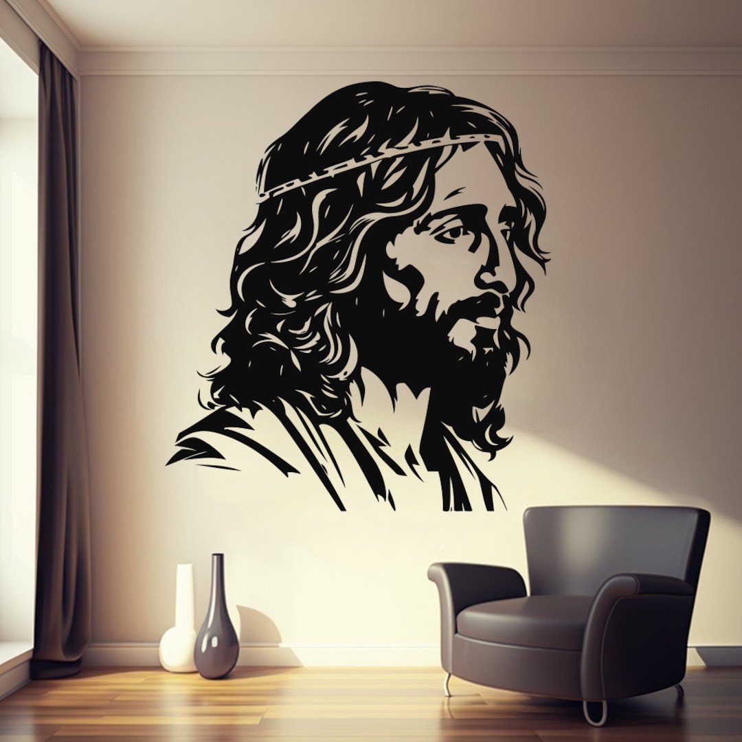 Jesus Vinyl Wall Decal: Inspirational Christian Home Decor - Etsy