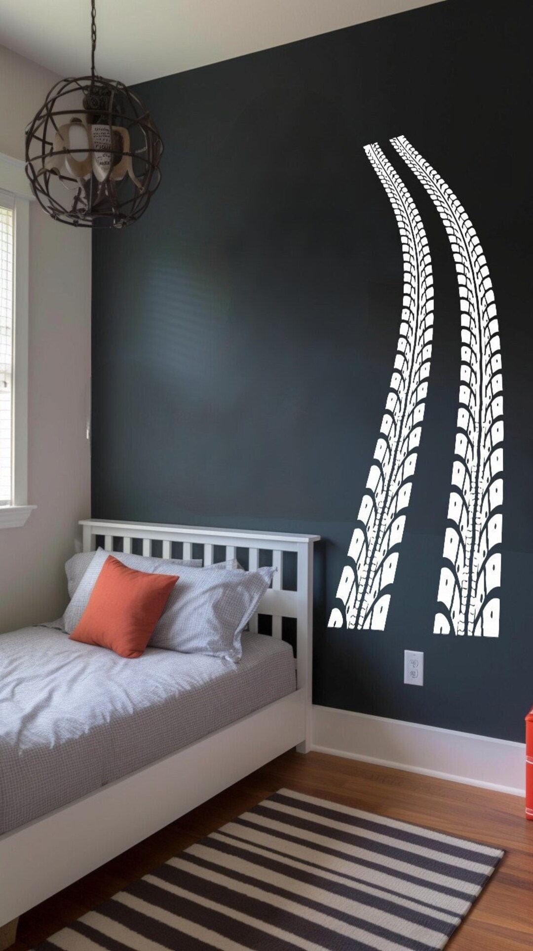 Race Car Tire Track Vinyl Wall Decal - Removable Nursery Decor - Etsy