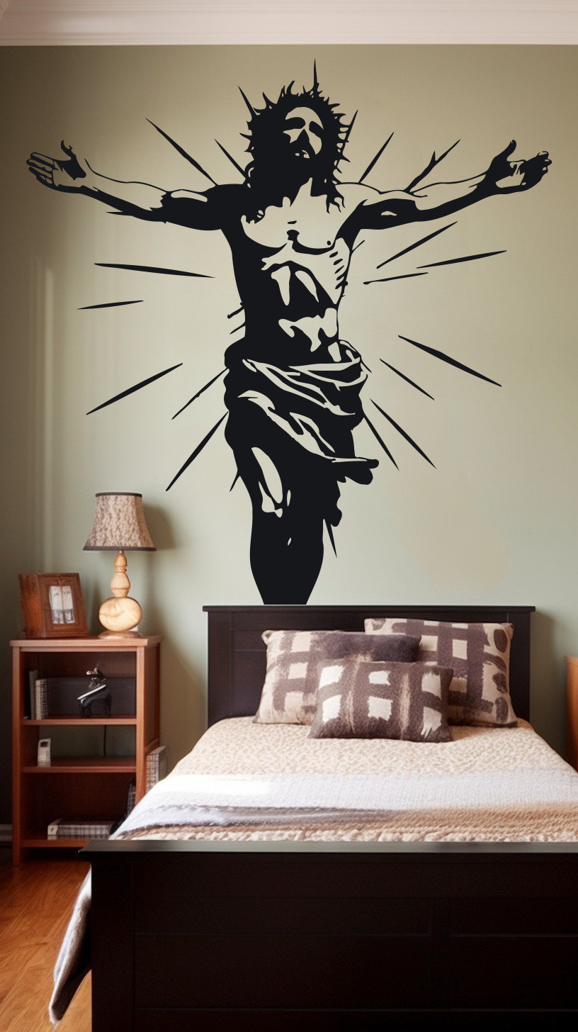 Divine Grace: Inspirational Jesus Vinyl Decal - Christian Wall Sticker ...