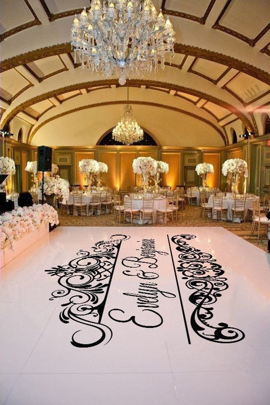DANCE FLOOR DECAL Wedding Floor Decal Custom Wedding Decoration ...