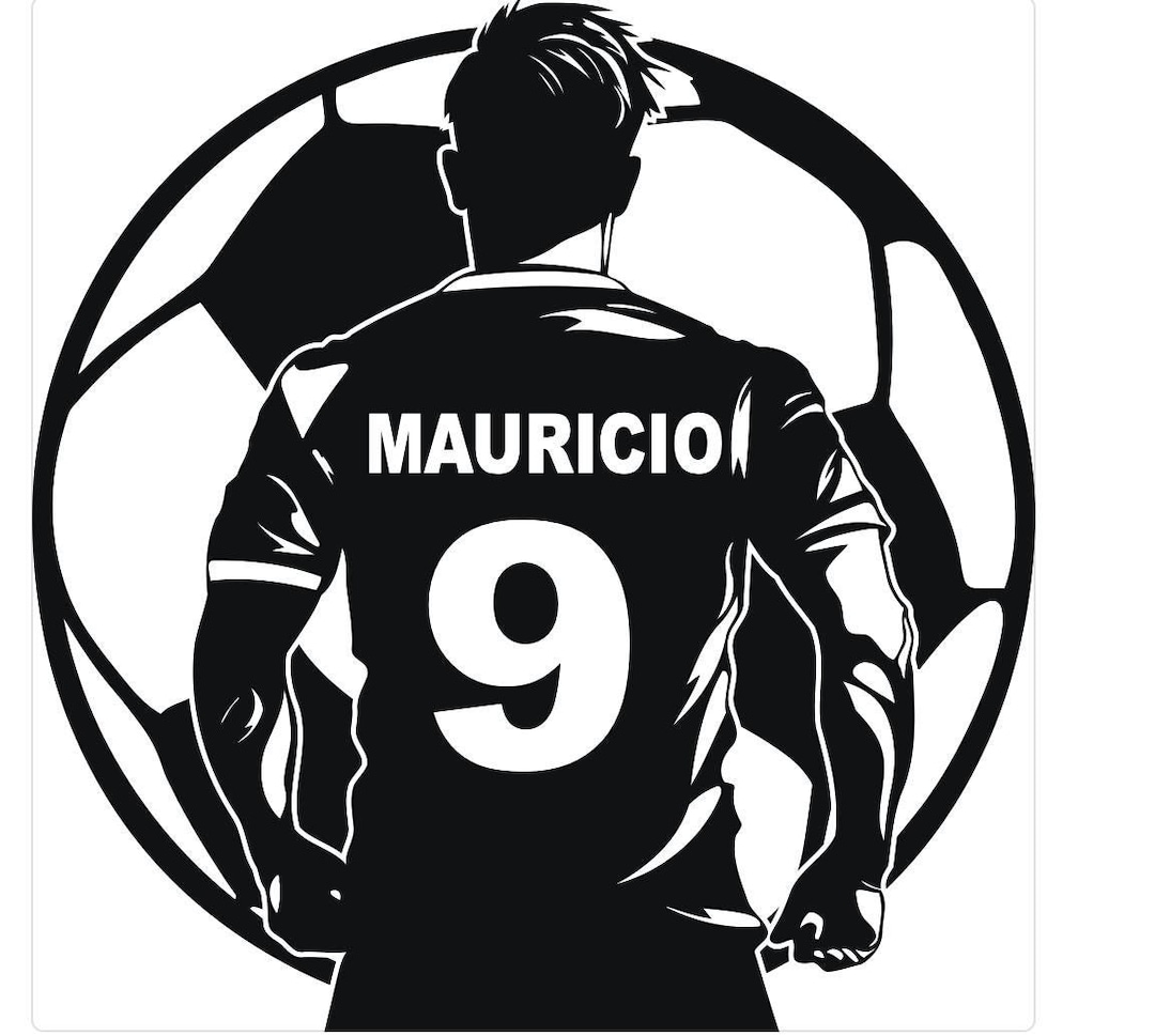 Custom Soccer Player Vinyl Decal | Personalized Name & Number | Sports ...