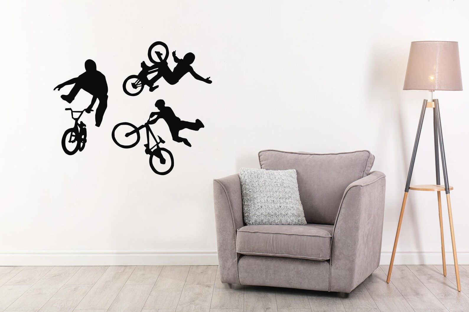 Wall Vinyl Decal Sticker BMX Bike Jump Style Jumping Cyclist - Etsy