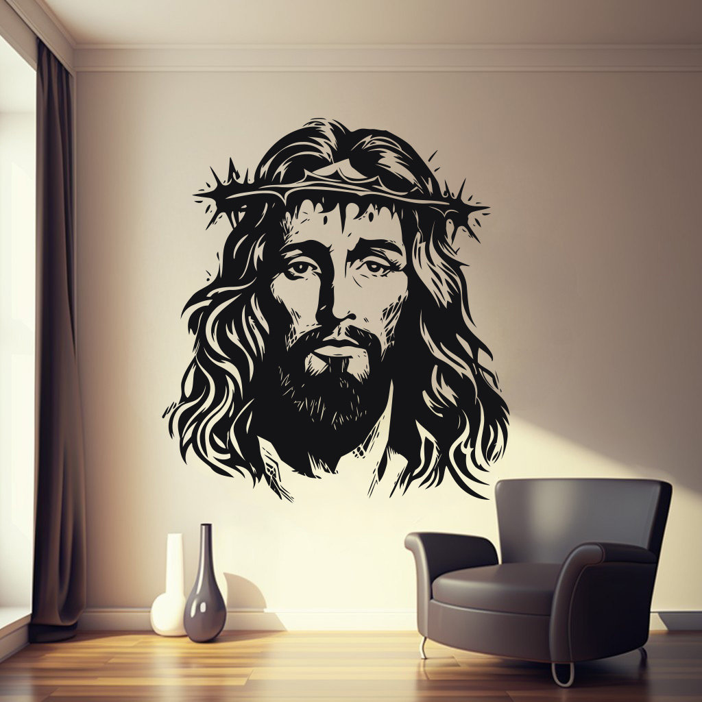 Jesus Wall Decal - Christian Vinyl Sticker for Devotional Spaces - Etsy