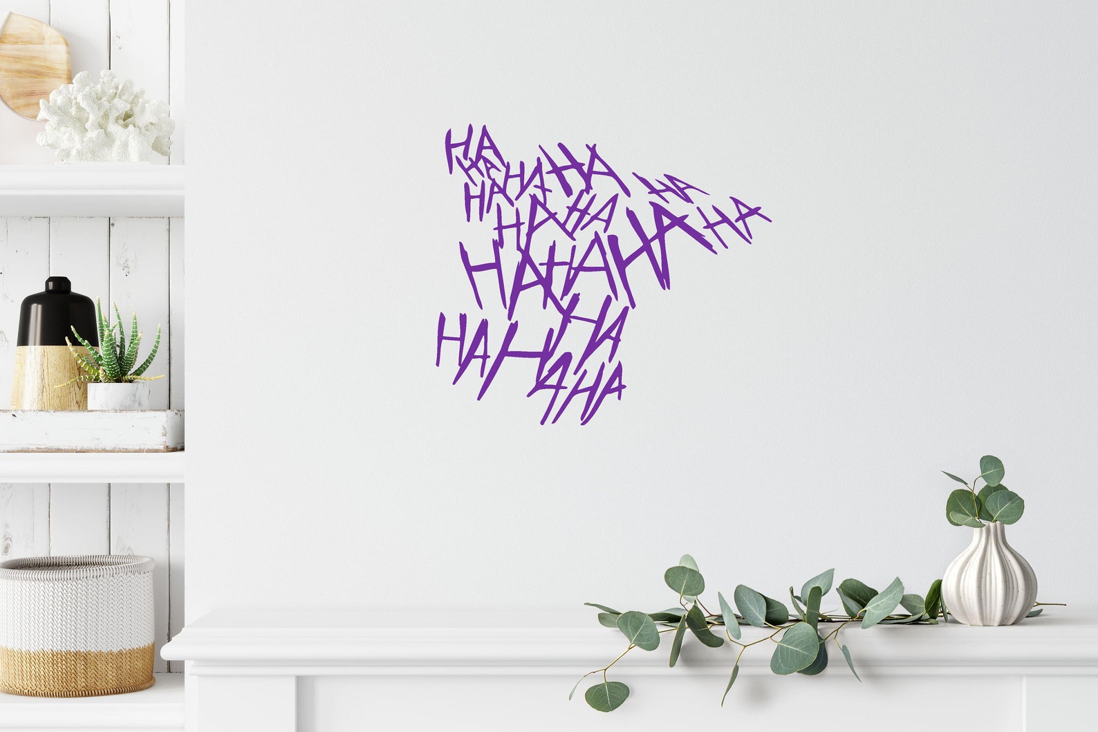 Halloween Vinyl Wall Decals Joker Laugh Ha Ha Ha Vinyl Decor Stickers ...