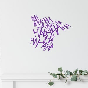 Halloween Vinyl Wall Decals Joker Laugh Ha Ha Ha Vinyl Decor Stickers ...