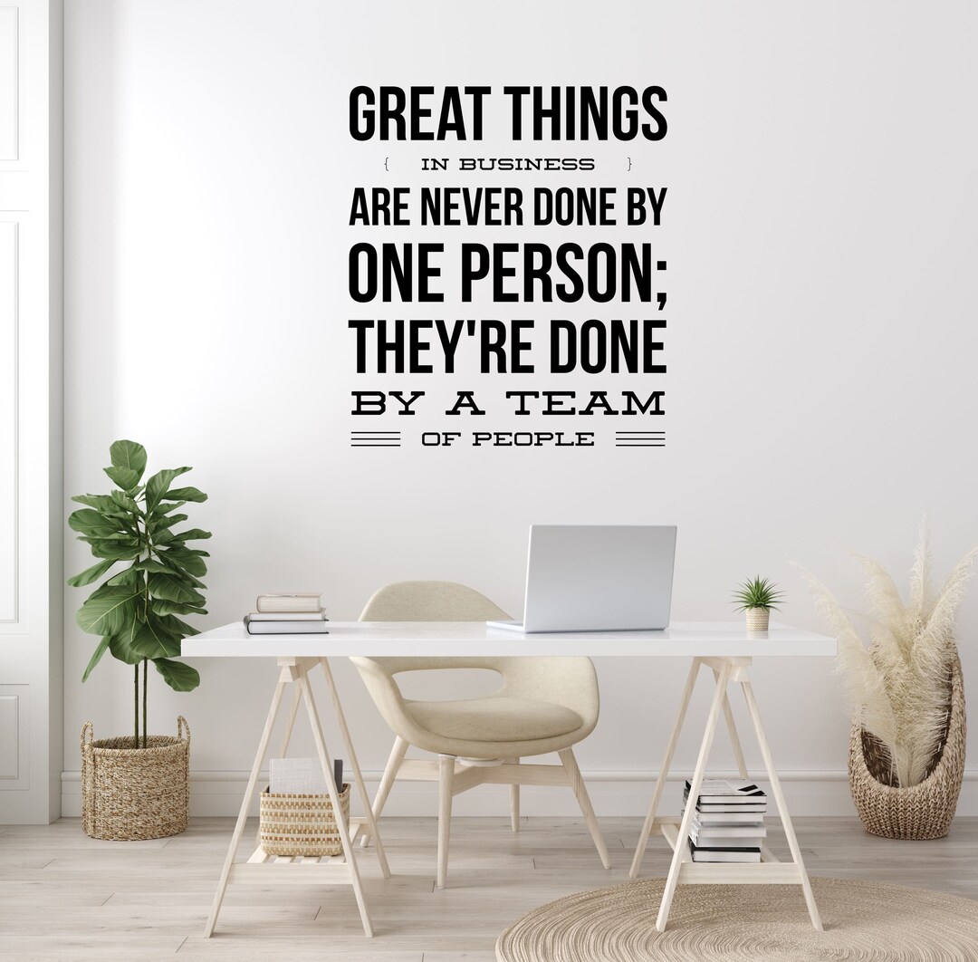 Steve Jobs Quote Wall Decal: Teamwork Business Office Decor - Etsy