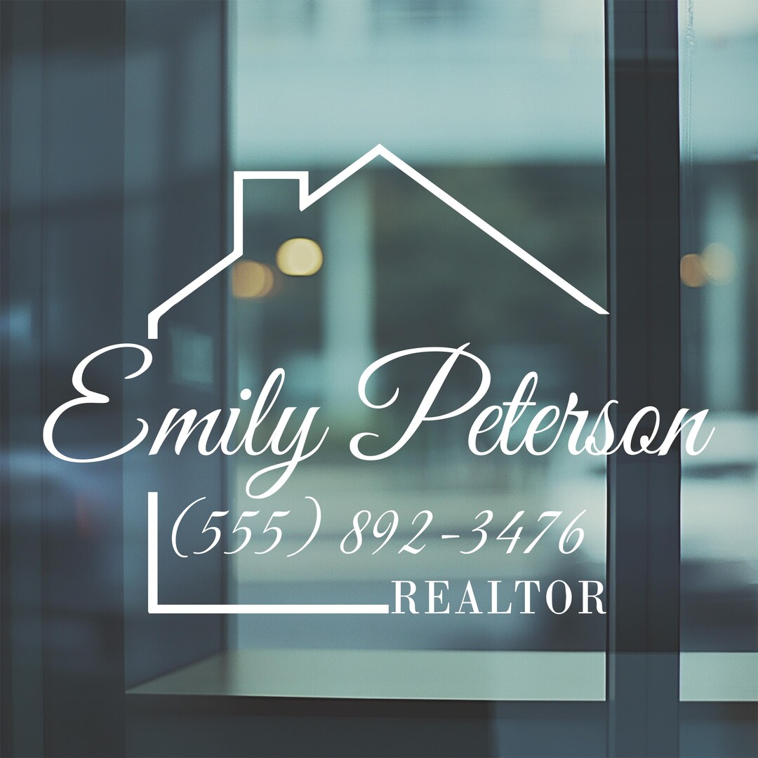 Personal Realtor Logo - Decal for Car, Window or Wall - 10" X 7" - Real ...