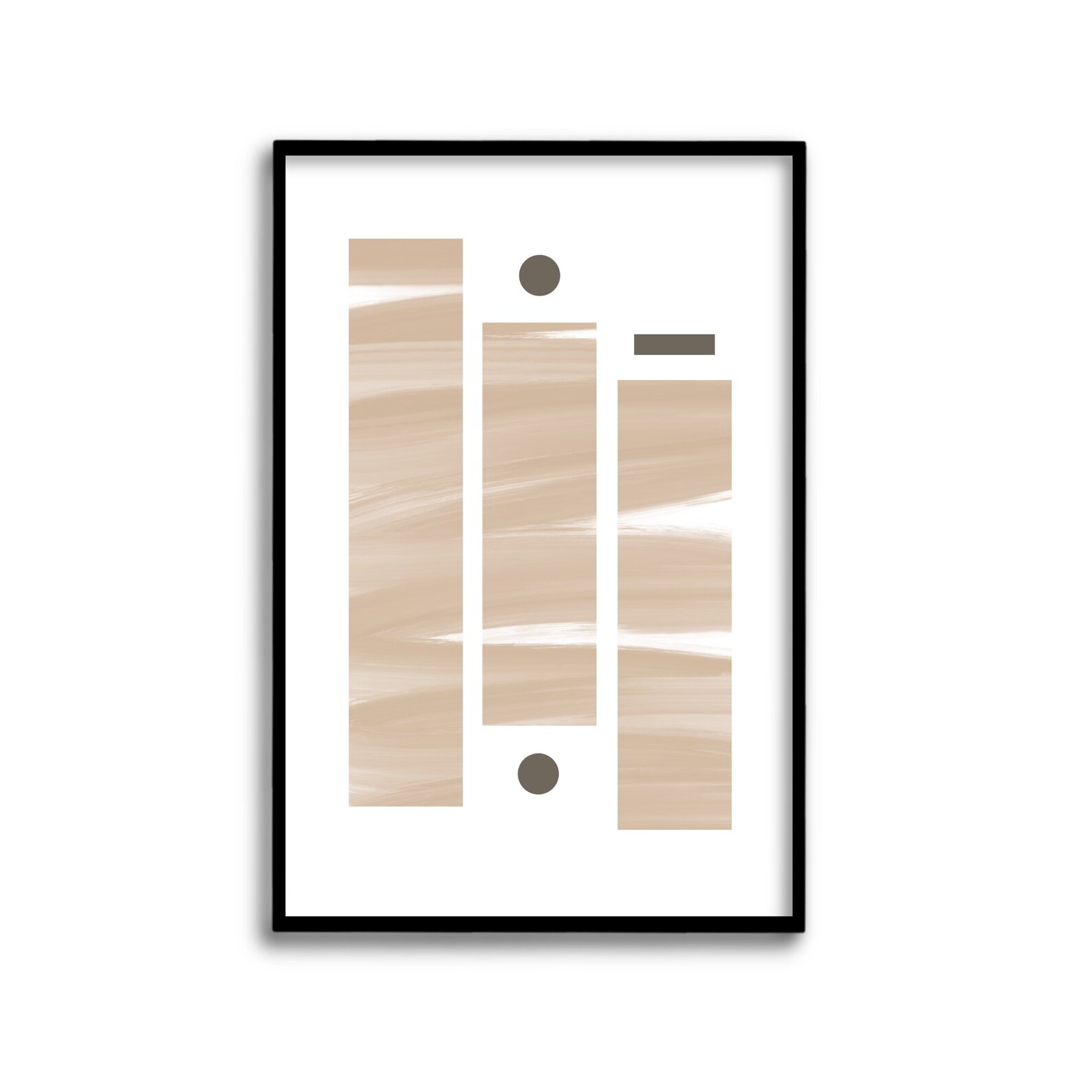 Minimalist beige printable wall art abstract shapes wall | Etsy