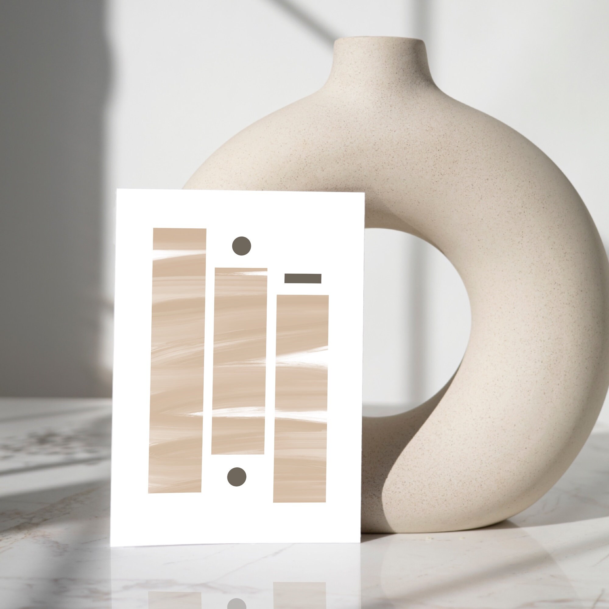 Minimalist Beige Printable Wall Art, Abstract Shapes Wall Decor ...