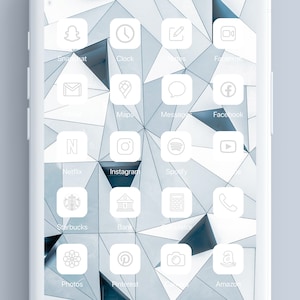 Modern White | 300 Aesthetic Custom App Icons Pack | iPhone Ios 14 ...