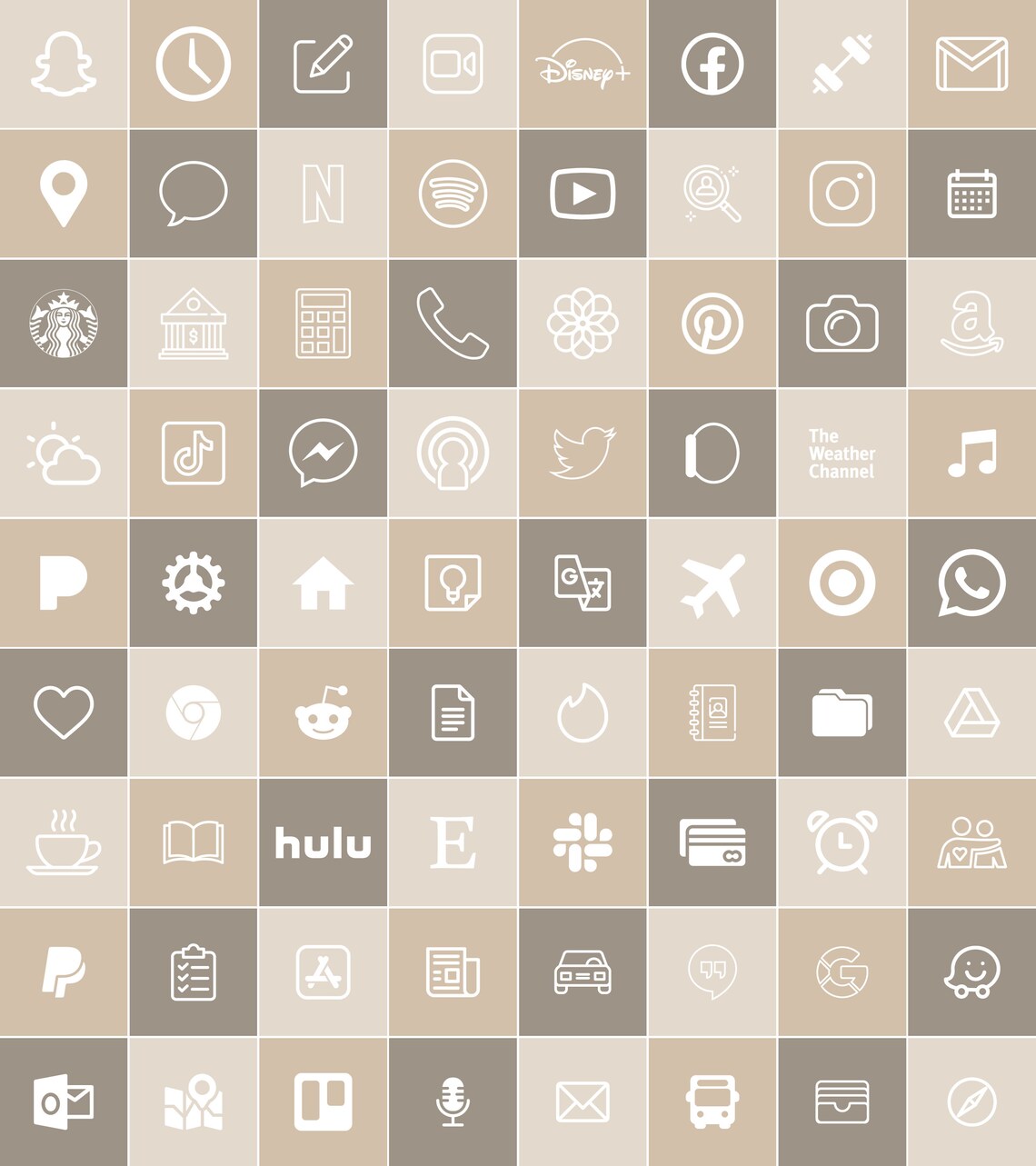Neutral Tone 300 Aesthetic Custom App Icons Pack Iphone - Etsy