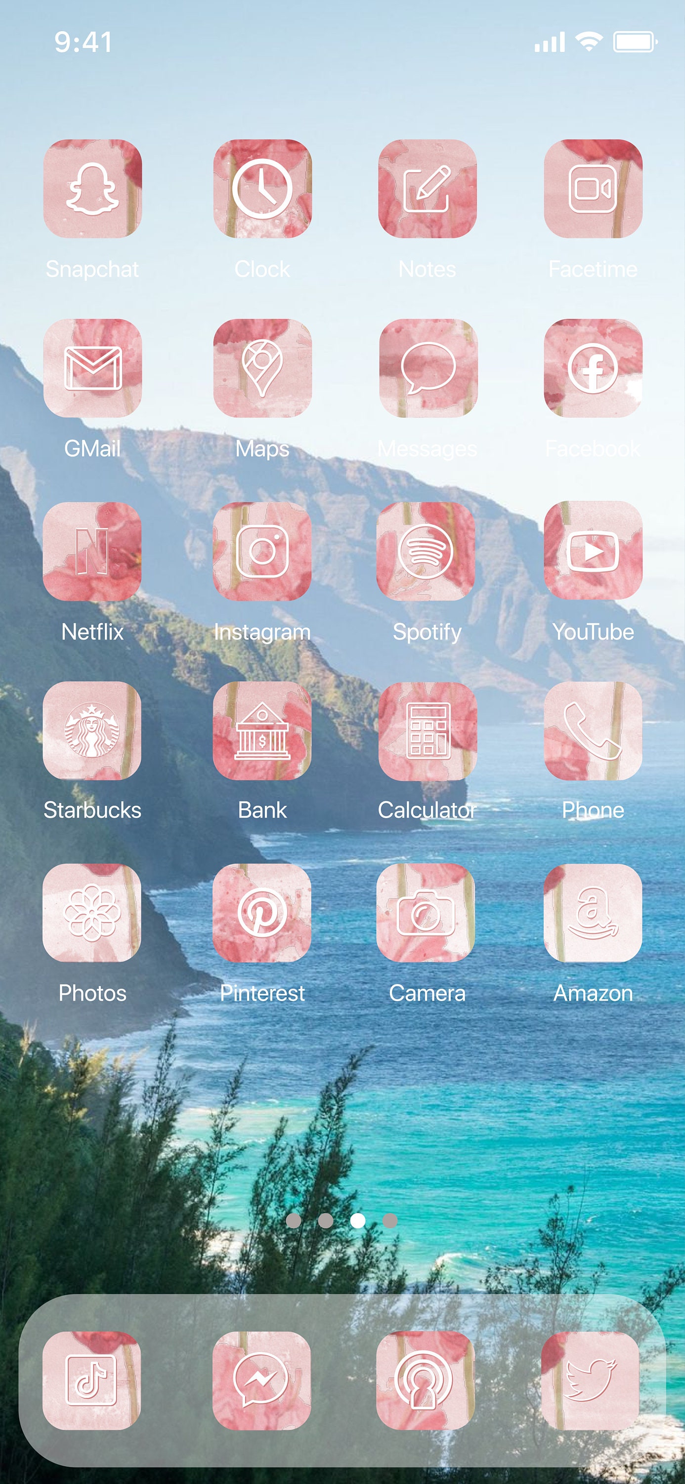 Hawaiian Hibiscus | 182 Aesthetic Custom App Icons Pack | iPhone Ios 14 ...