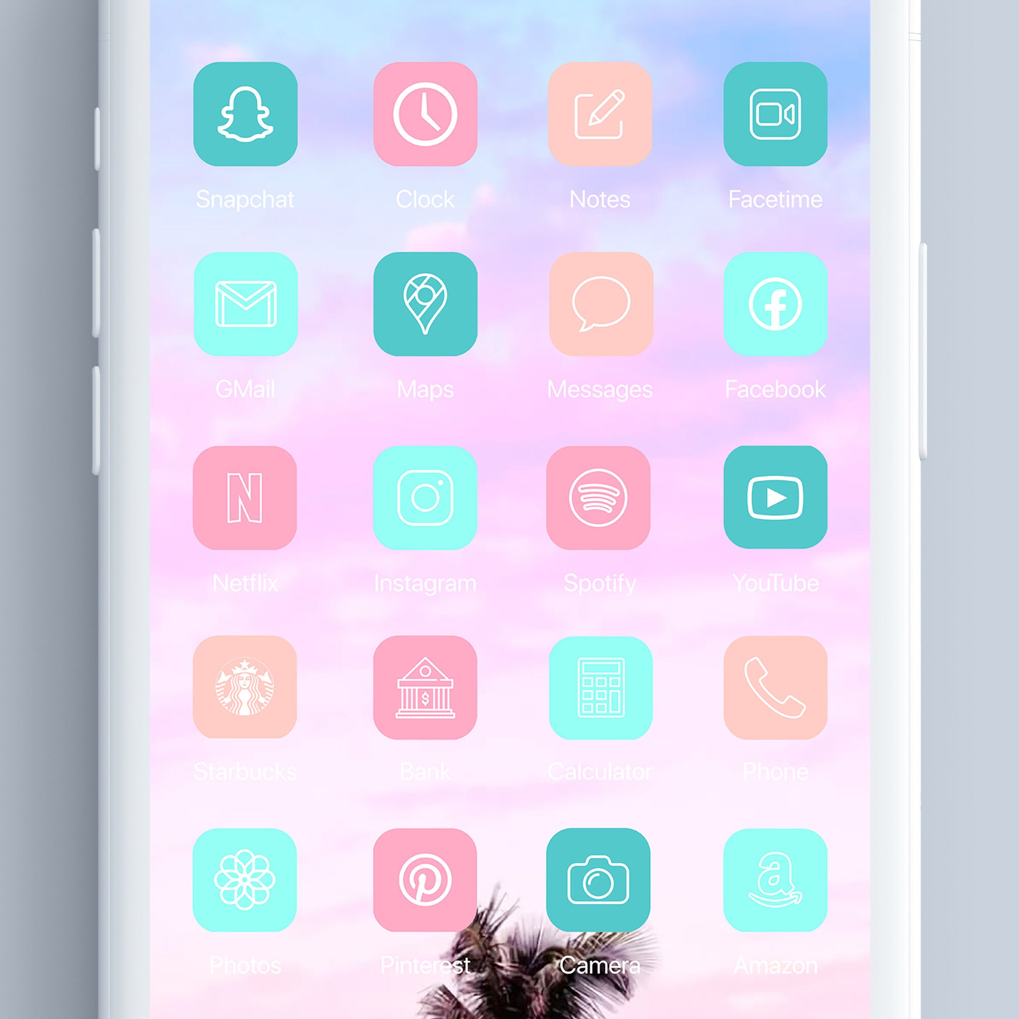 Beachside Chilling | 182 Aesthetic Custom App Icons Pack | iPhone Ios ...
