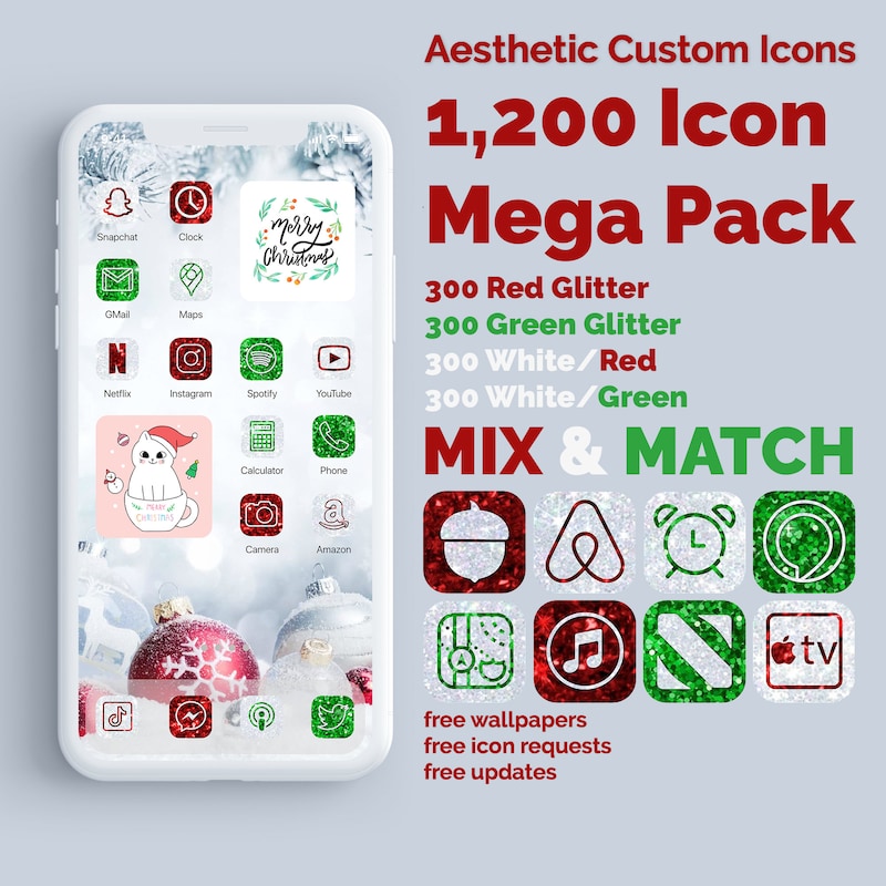 Free Christmas App Icons - Etsy