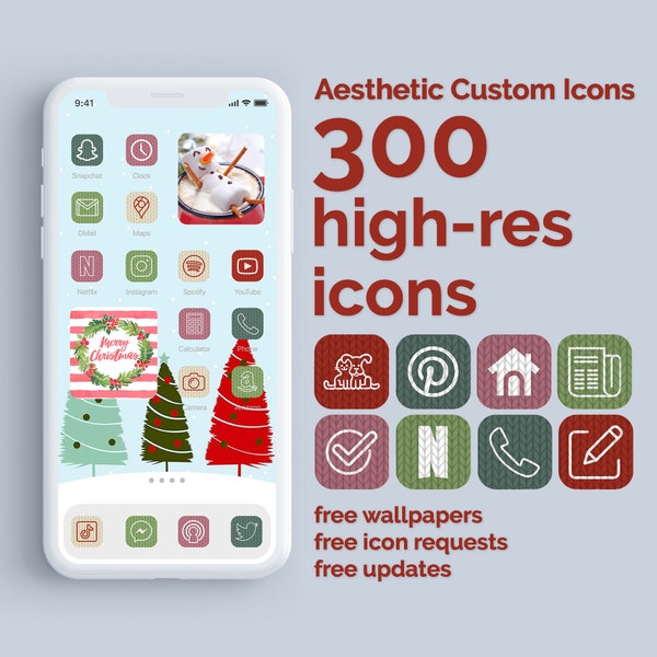 Free Christmas App Icons - Etsy