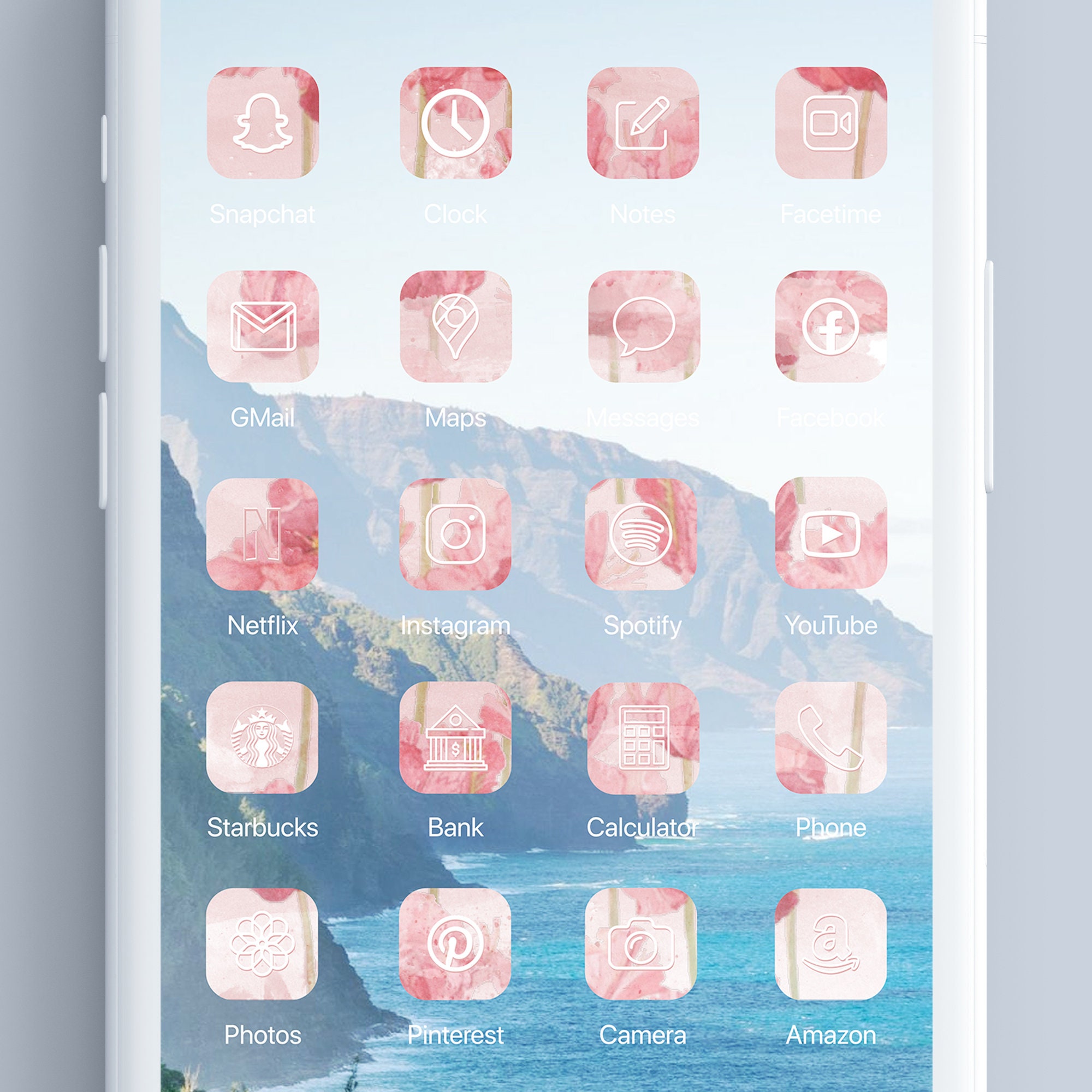 Hawaiian Hibiscus | 182 Aesthetic Custom App Icons Pack | iPhone Ios 14 ...