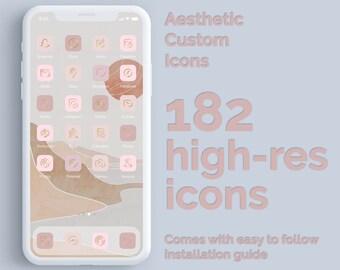 Neutral Tone 300 Aesthetic Custom App Icons Pack iPhone - Etsy