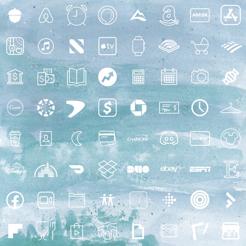 Watercolor Mermaid 300 Aesthetic Custom App icons pack | Etsy