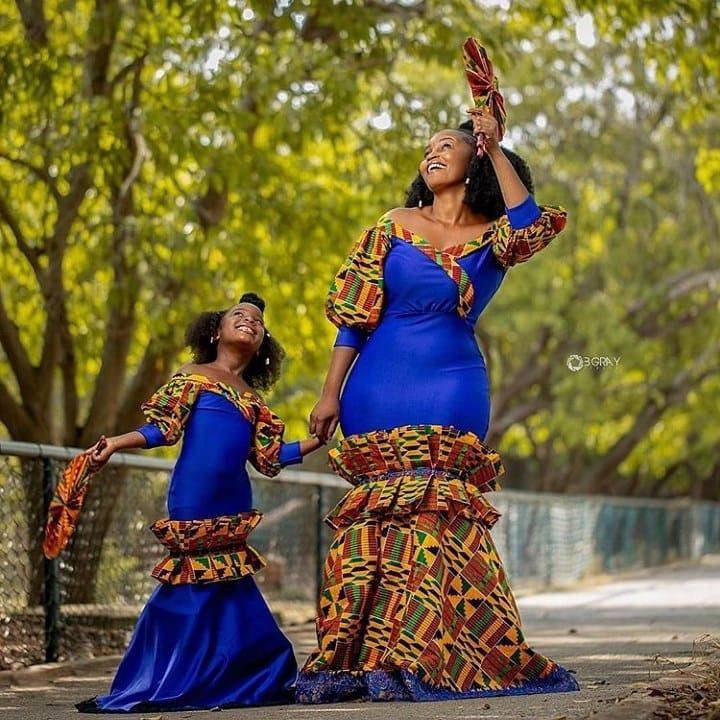African Mom And Daughter Dress Mum And Daughter Matching Etsy