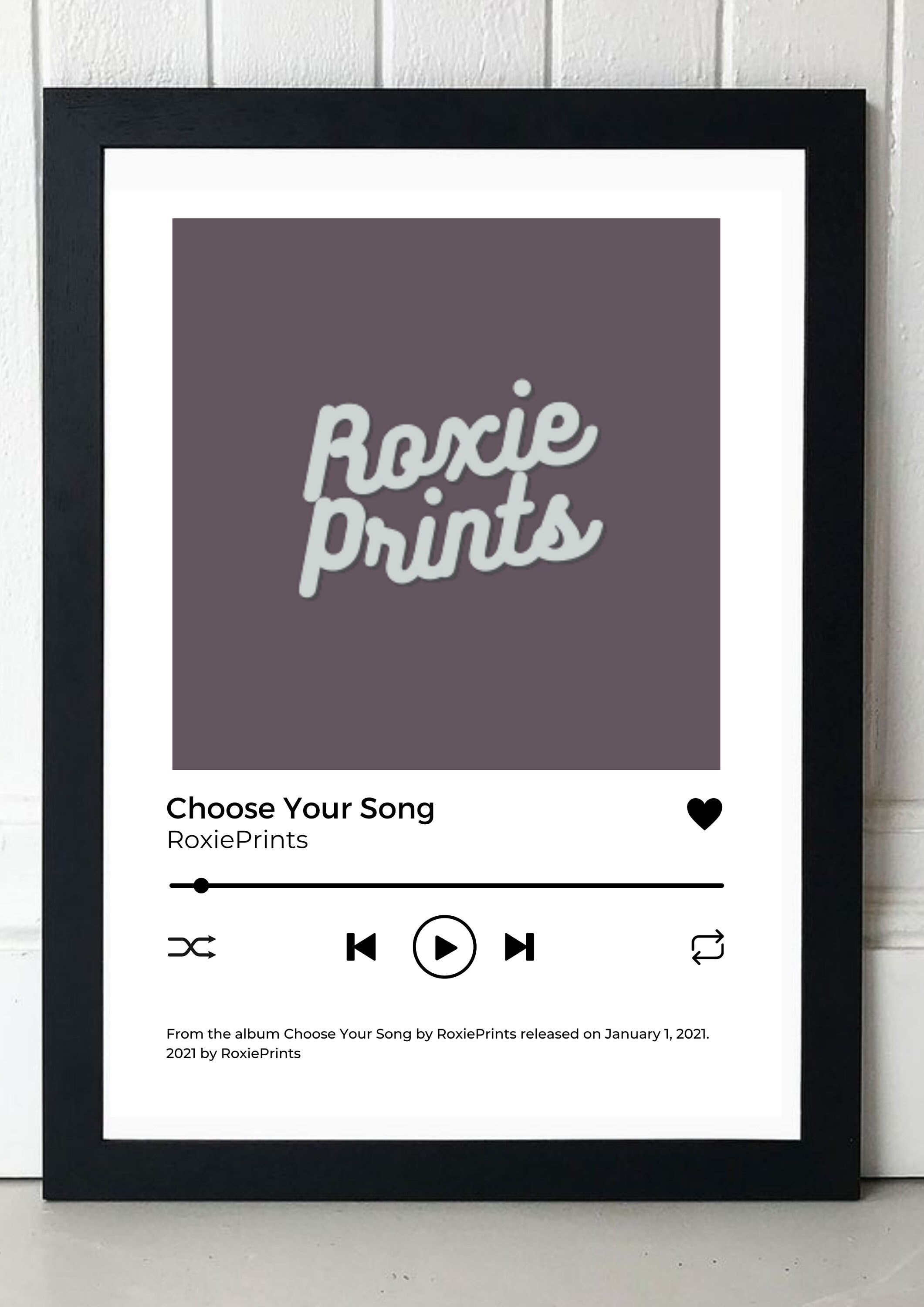 Custom Song Spotify Cover Poster Print Your Song | Etsy