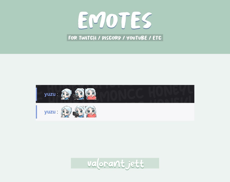 Custom Valorant Jett Emotes for Twitch, Discord, Youtube, and Streaming ...