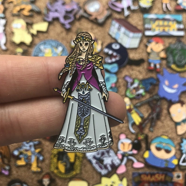 Princess Zelda Custom Enamel Pin Pin Badge Retro Vintage | Etsy