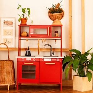 Red Ikea Duktig Sticker Set - Dishwasher, Oven and Microwave, Ikea ...