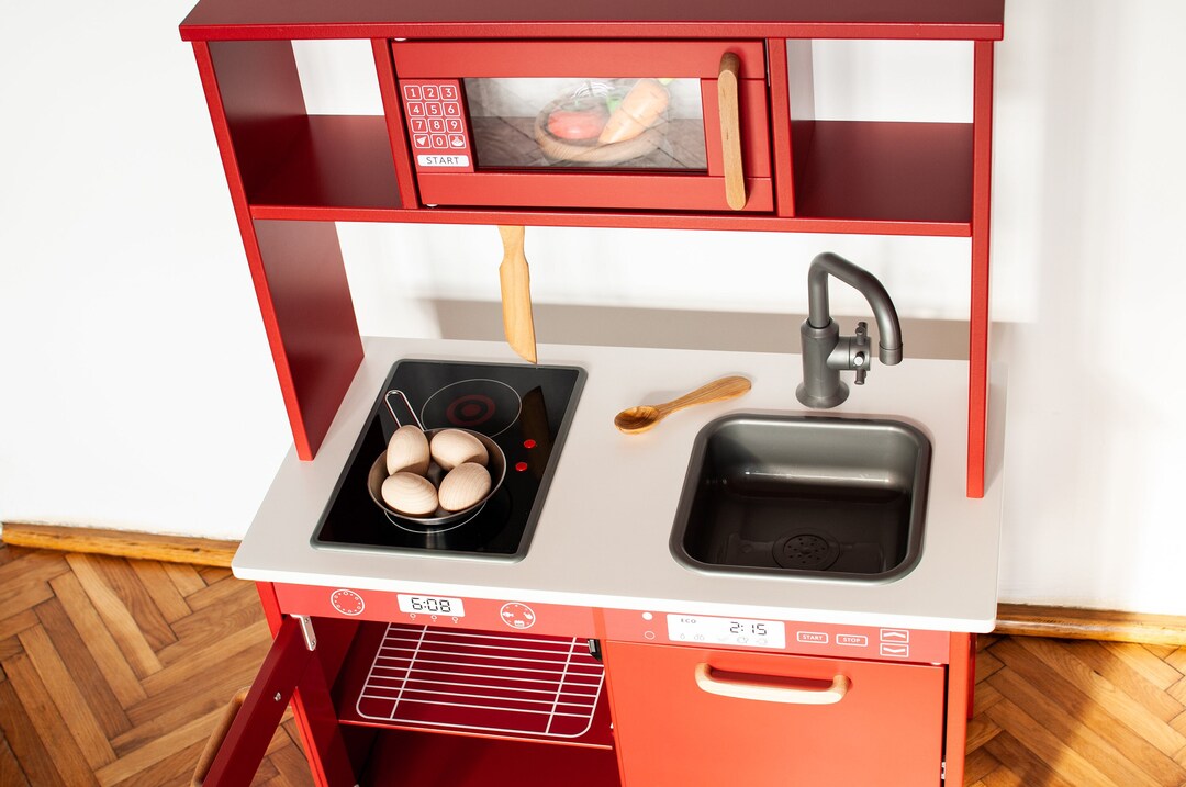 Red Ikea Duktig Sticker Set - Dishwasher, Oven and Microwave, Ikea ...
