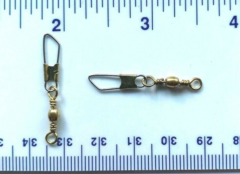 100 Super Strong Brass Barrel Swivels With Snap - Many Sizes - Etsy